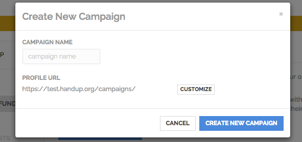 How do we set up a campaign? – HandUp Help Portal